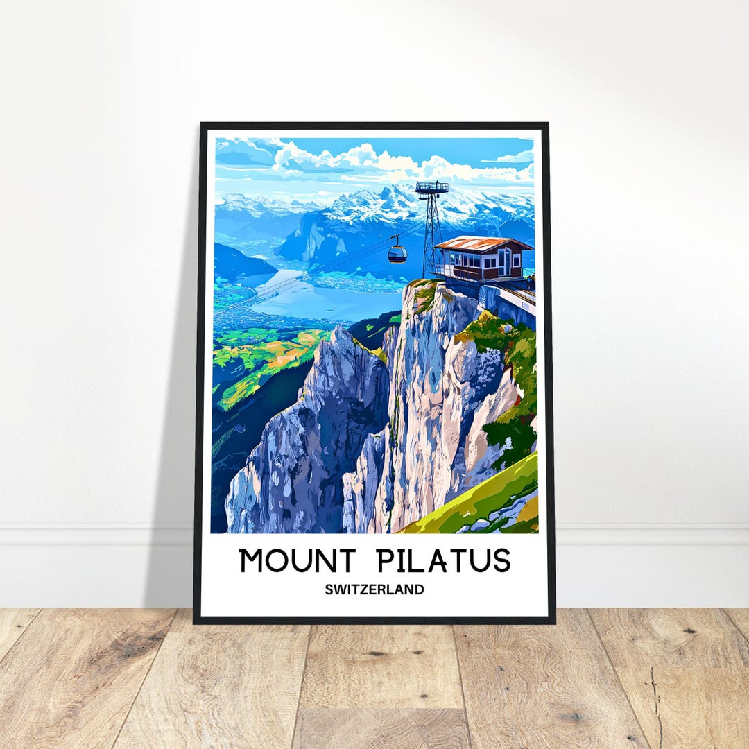 Mount Pilatus Travel Print Mountain Pilatus Poster Swiss Art Print ...