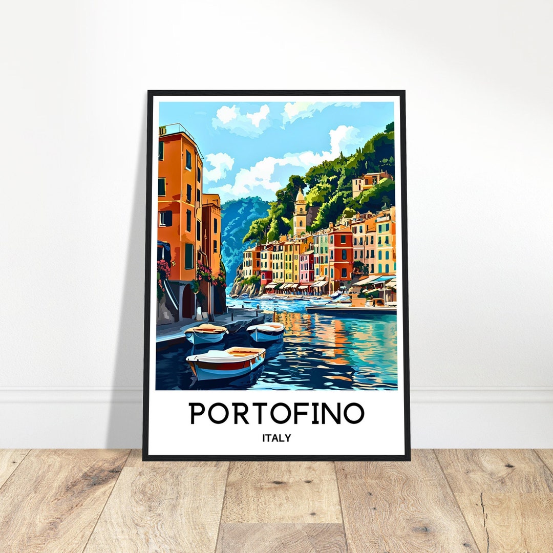 Portofino Travel Print Portofino Poster Italian Art Print Italy Lover ...