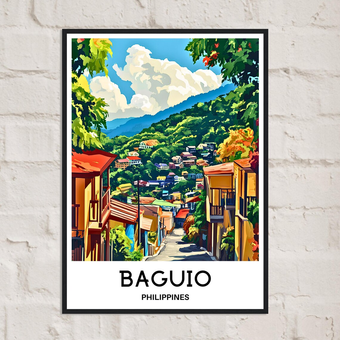 Baguio Travel Print Baguio City Poster Philippines Art Print ...
