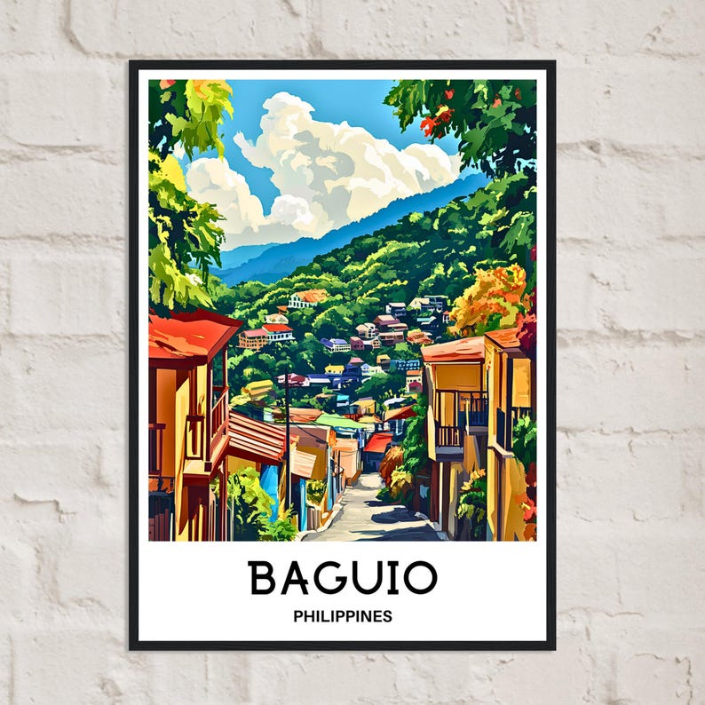 Baguio Travel Print Baguio City Poster Philippines Art Print ...