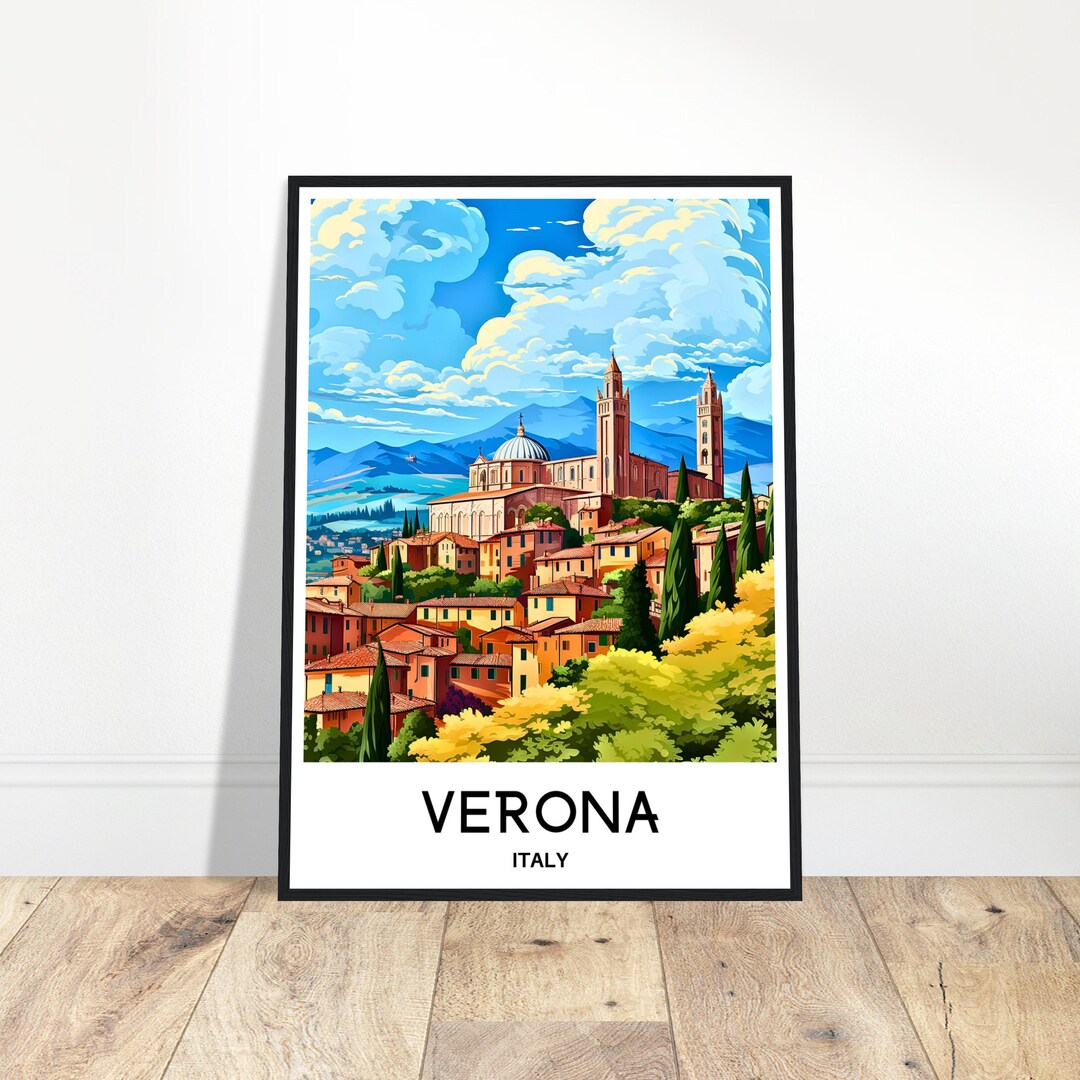 Verona Travel Print Verona Poster Italian Art Print Italy Lover Gift ...