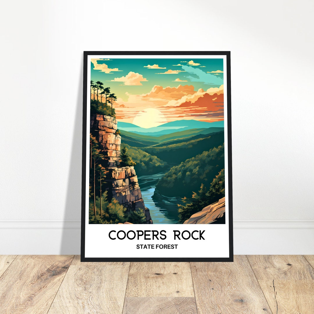 Coopers Rock State Forest Travel Print Coopers Rock Poster American Art ...