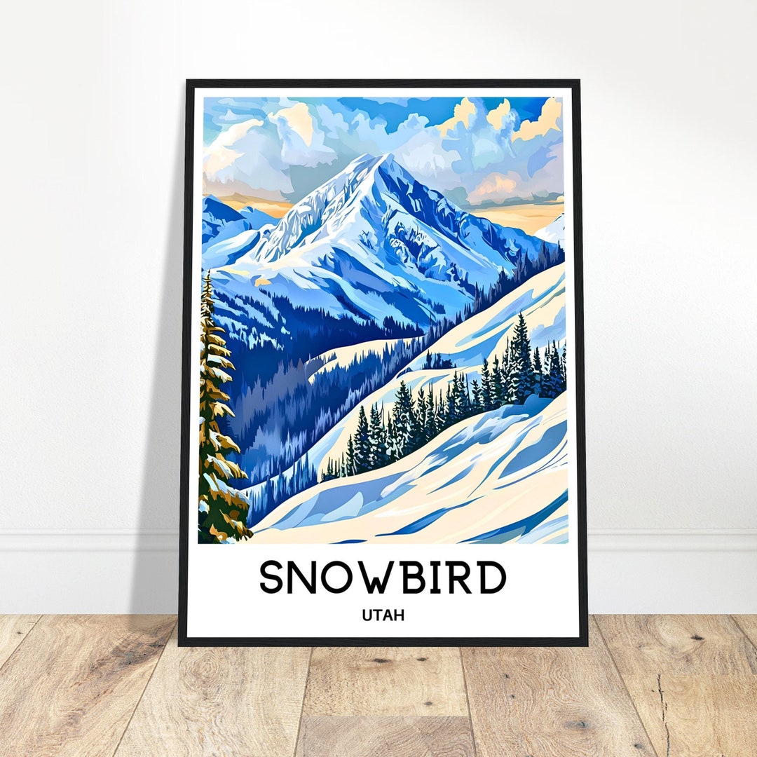 Snowbird Travel Print Snowbird Ski Resort Poster American Art Print ...