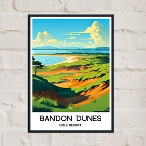 Bandon Dunes Golf Resort Travel Print Bandon Dunes Poster American Art ...