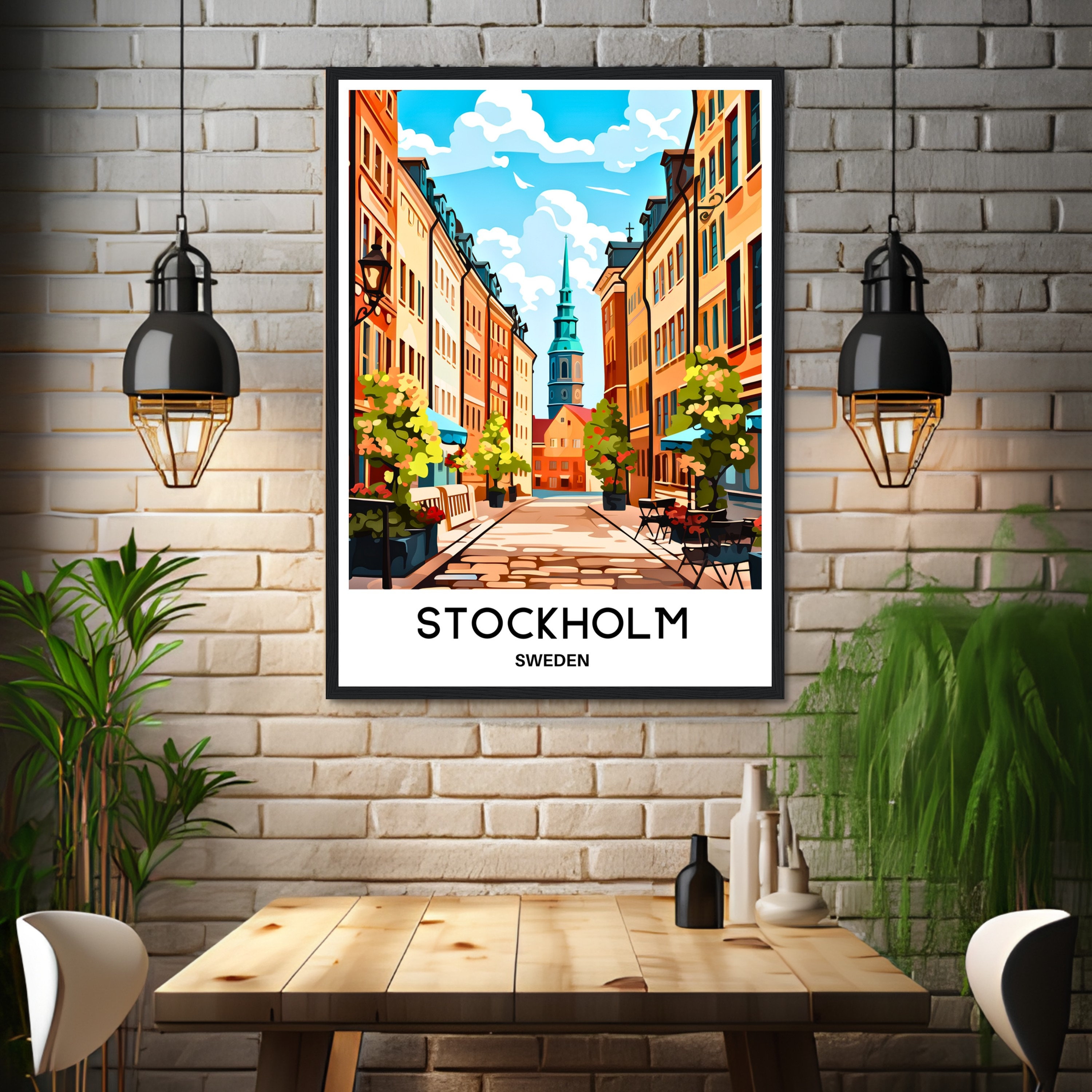 Stockholm Travel Print Stockholm Poster Swedish Art Print Sweden Lover ...