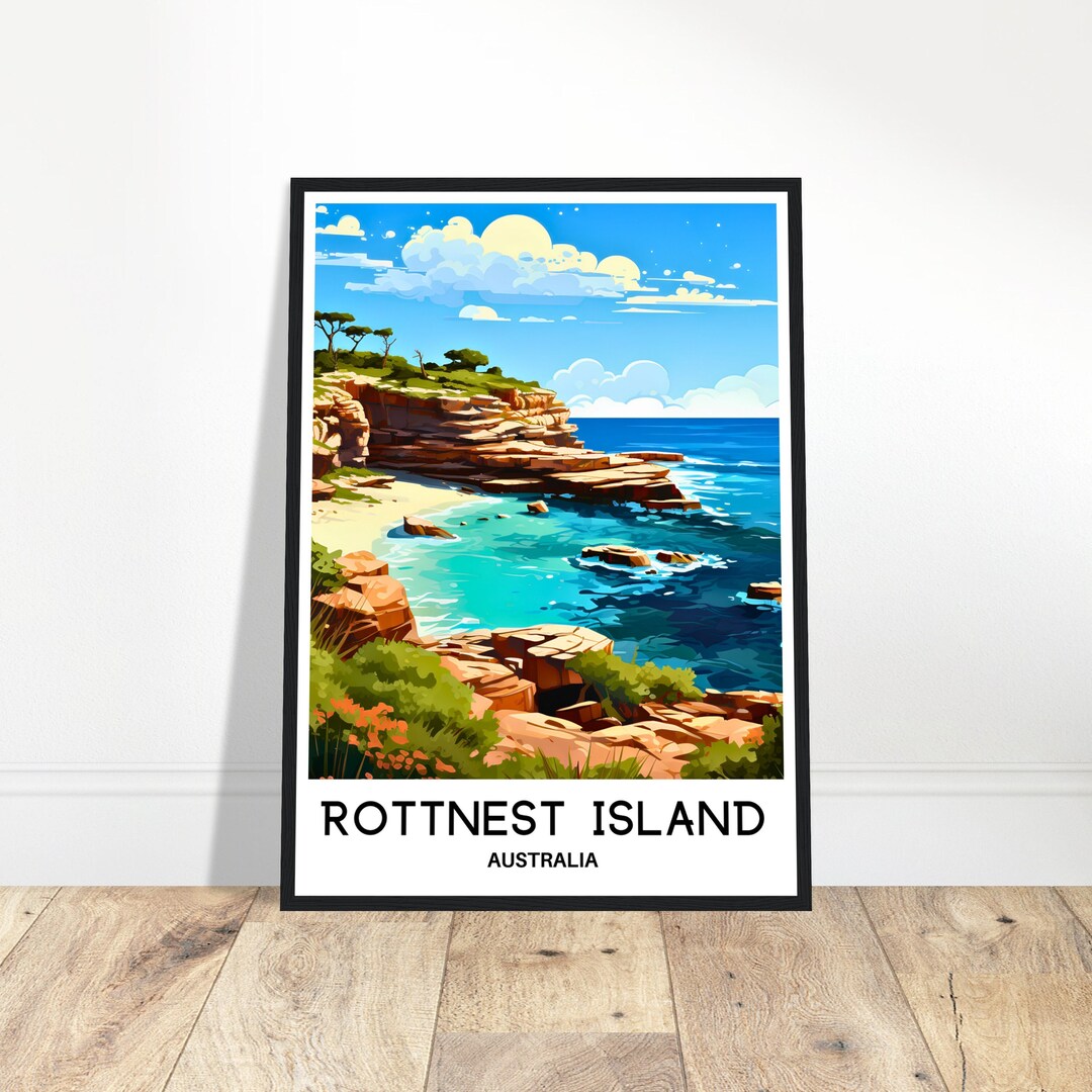Rottnest Island Travel Print Rottnest Island Poster Australian Art ...