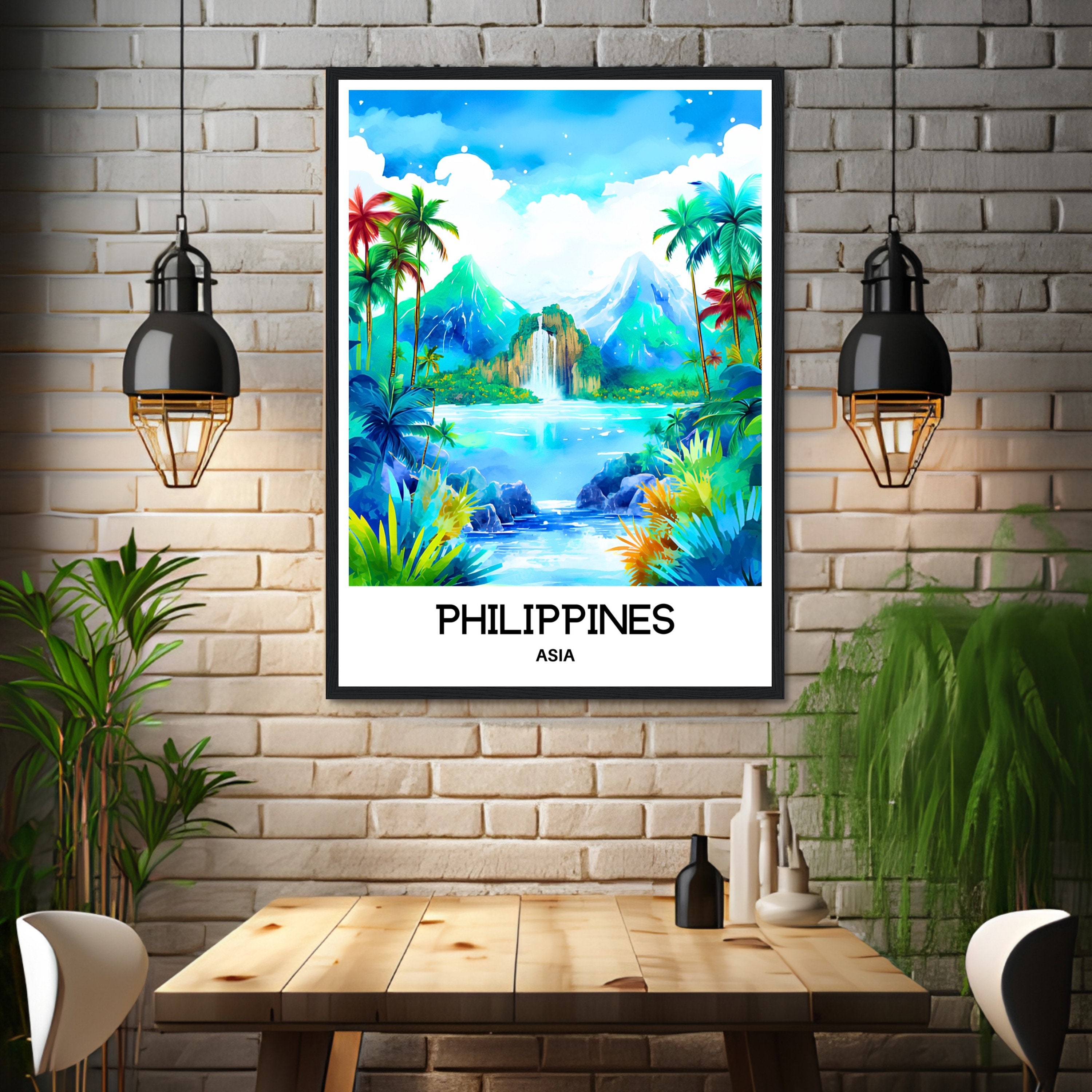 Philippines Watercolor Print Philippines Travel Poster Asian Art Print ...