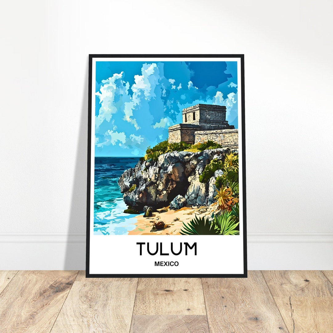 Tulum Travel Print Tulum Poster Mexican Art Print Mexico Lover Gift ...