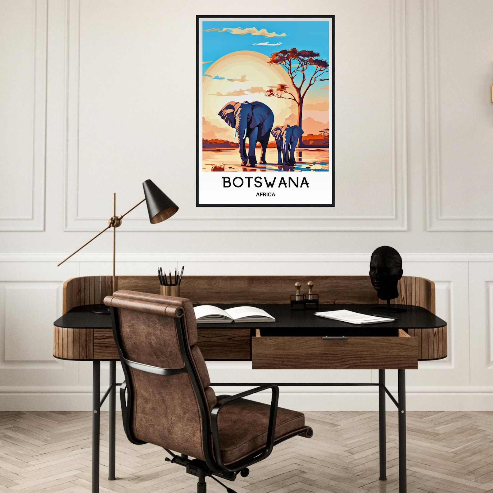 Botswana Travel Print Botswana Poster African Art Print Africa Lover ...