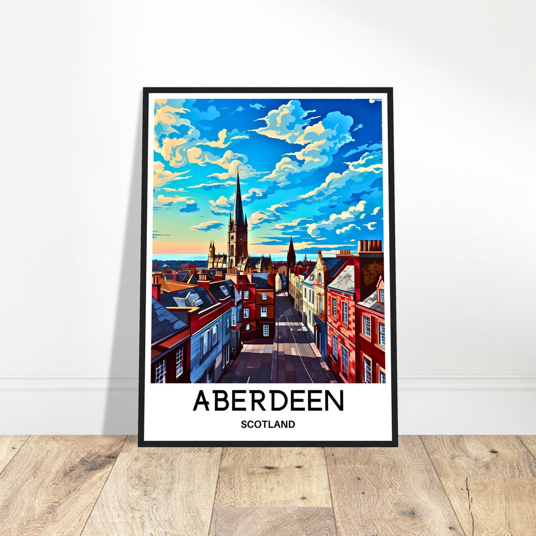 Aberdeen Travel Print Aberdeen Poster Scottish Art Print Scotland Lover ...