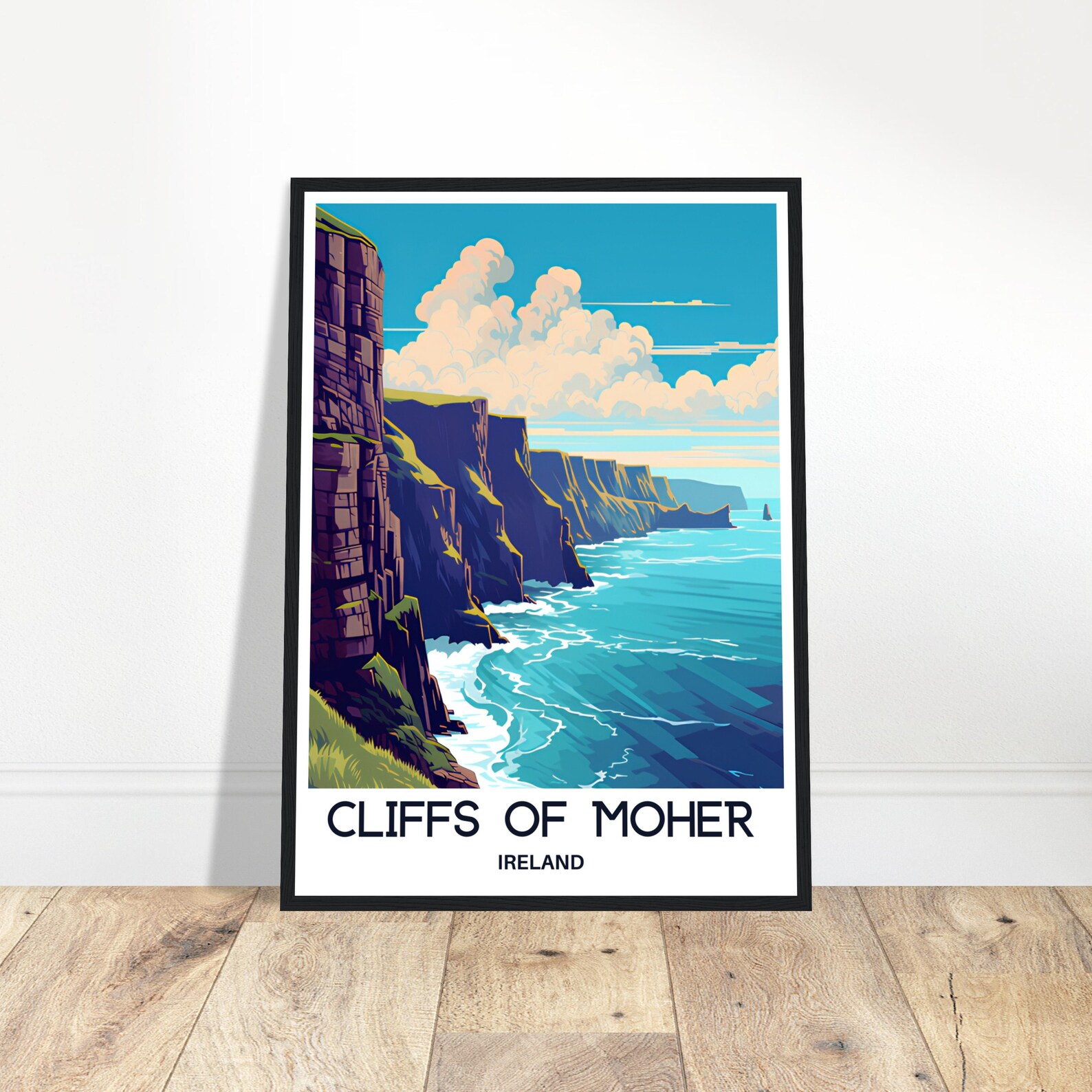 Cliffs of Moher Travel Poster Cliffs of Moher Travel Print Cliffs of ...