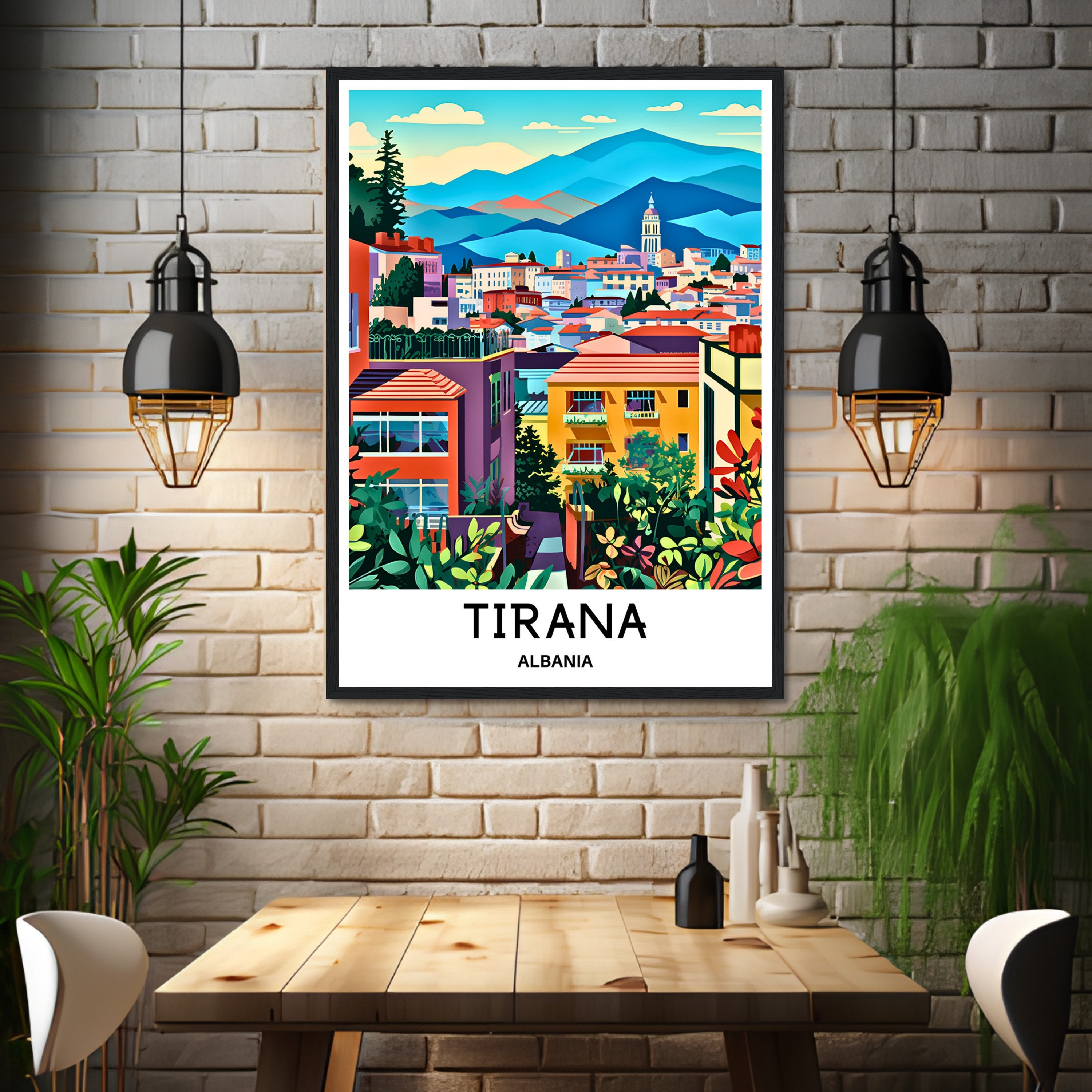 Tirana Travel Print Tirana Poster Albanian Art Print Albania Lover Gift ...