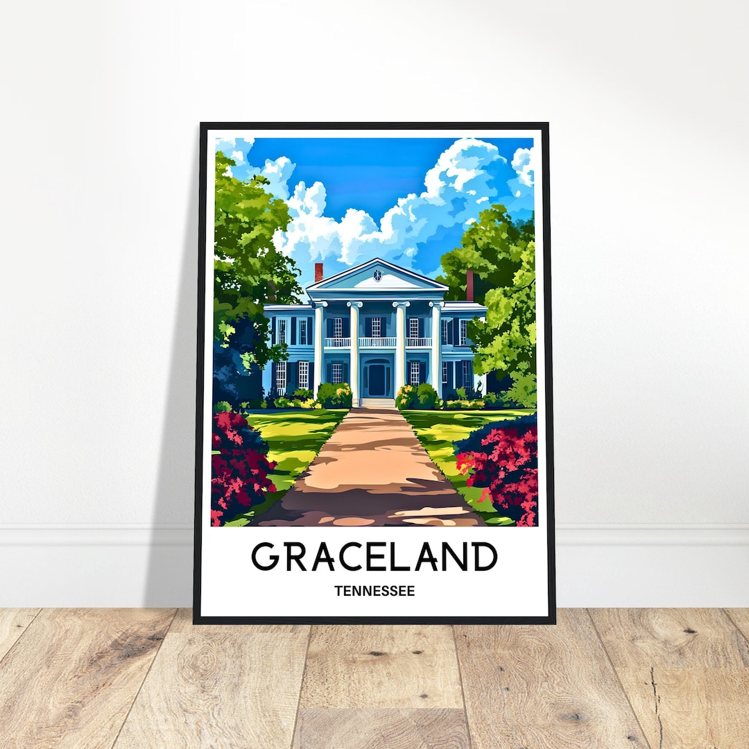 Graceland Travel Print Graceland Poster American Art Print America ...
