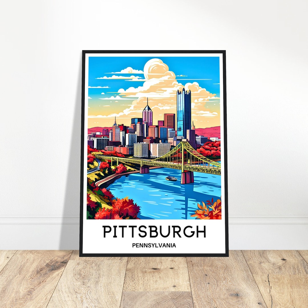 Pittsburgh Travel Print Pittsburgh Poster American Art Print ...