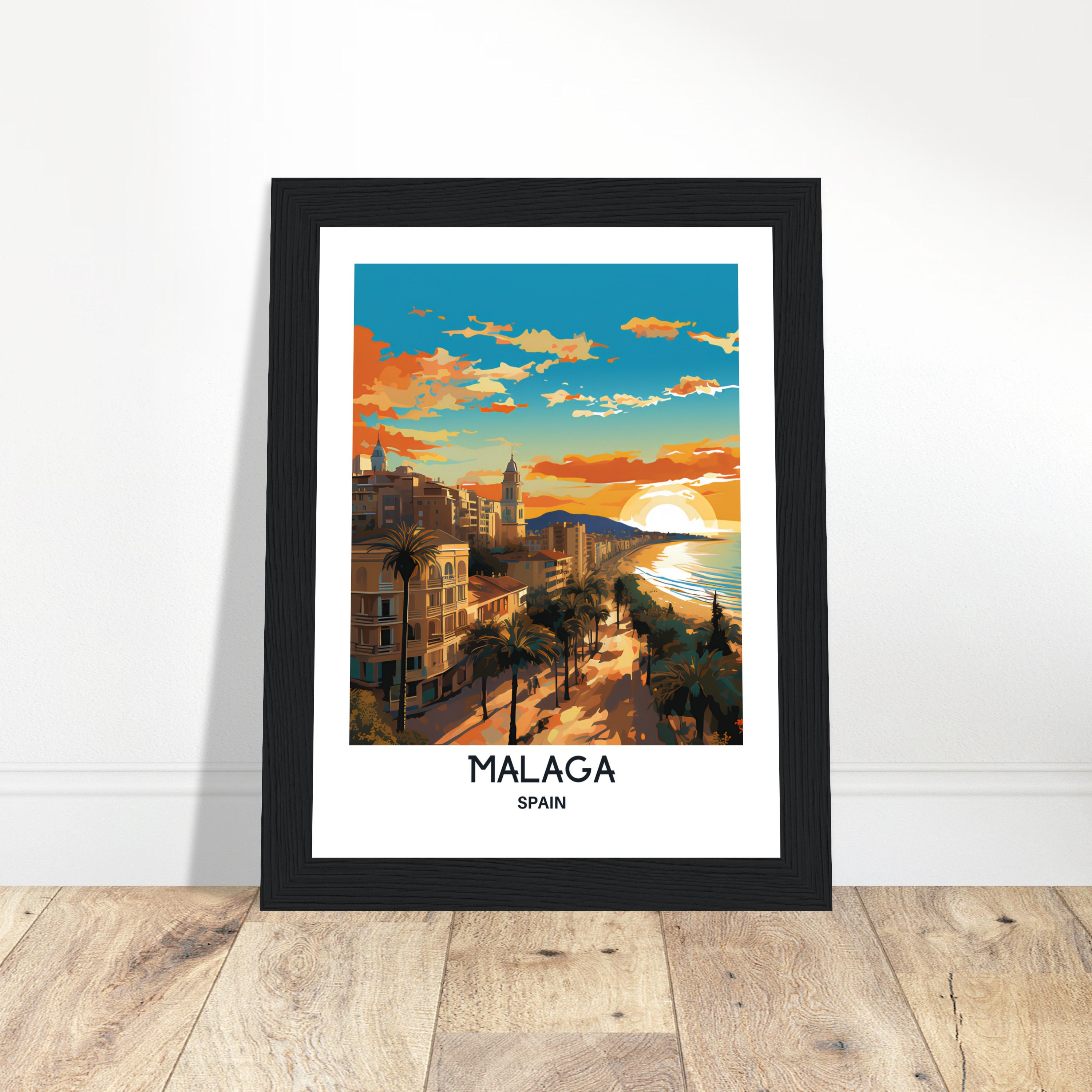 Póster de viaje de Málaga Impresión de viaje de Málaga Málaga España ...