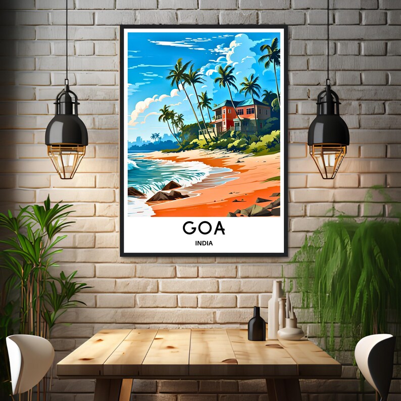 Goa Travel Print Goa Poster Indian Art Print India Lover Gift Wall ...