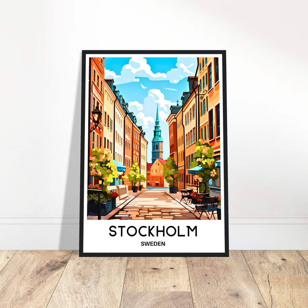 Stockholm Travel Print Stockholm Poster Swedish Art Print Sweden Lover ...