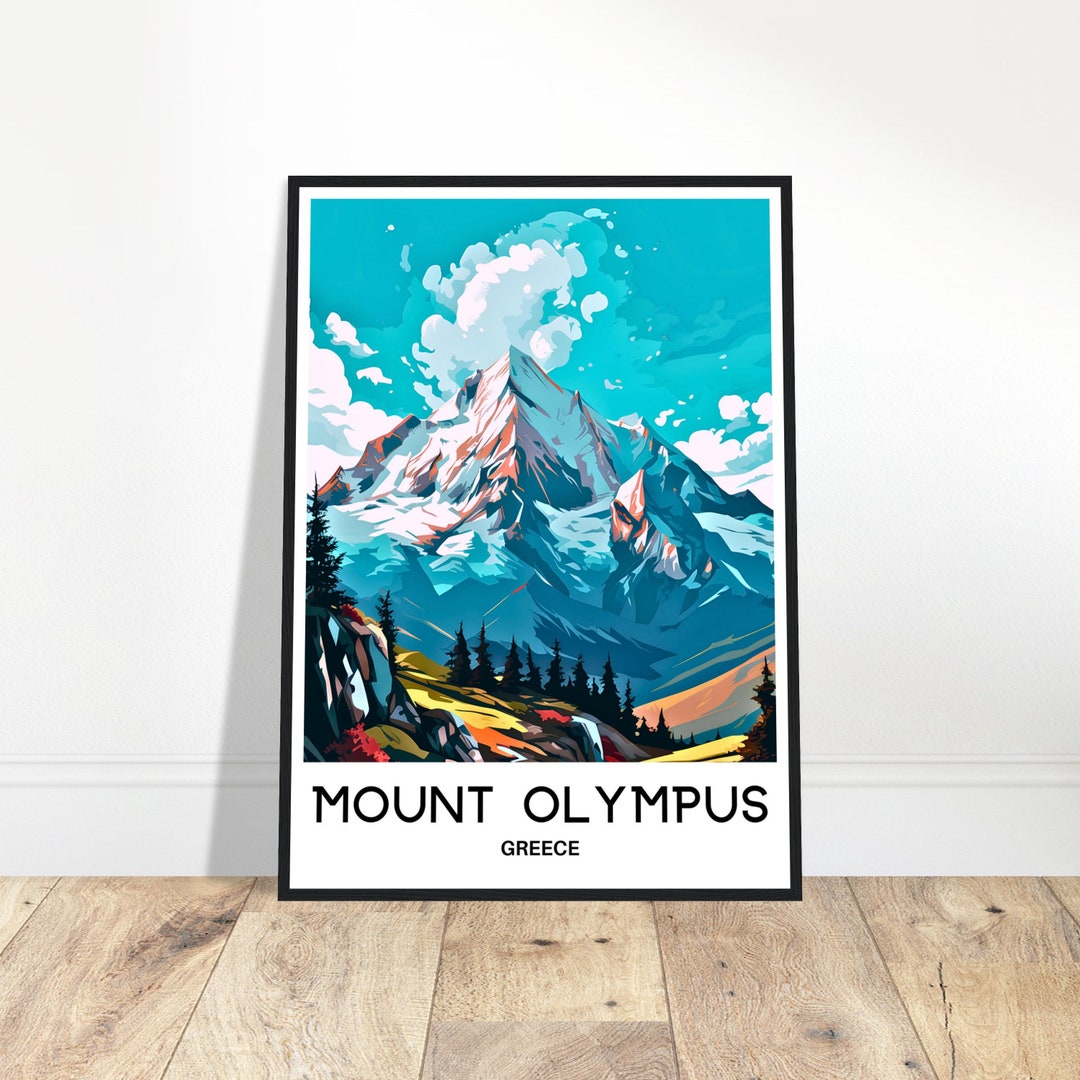 Mount Olympus Travel Print Mount Olympus Poster Greek Art Print Greece ...