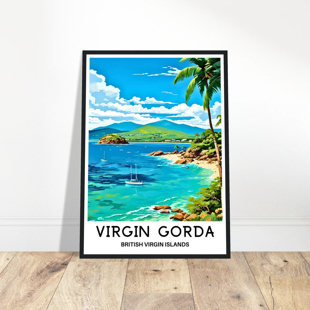 Virgin Gorda Travel Print Virgin Gorda Poster Caribbean Art Print ...