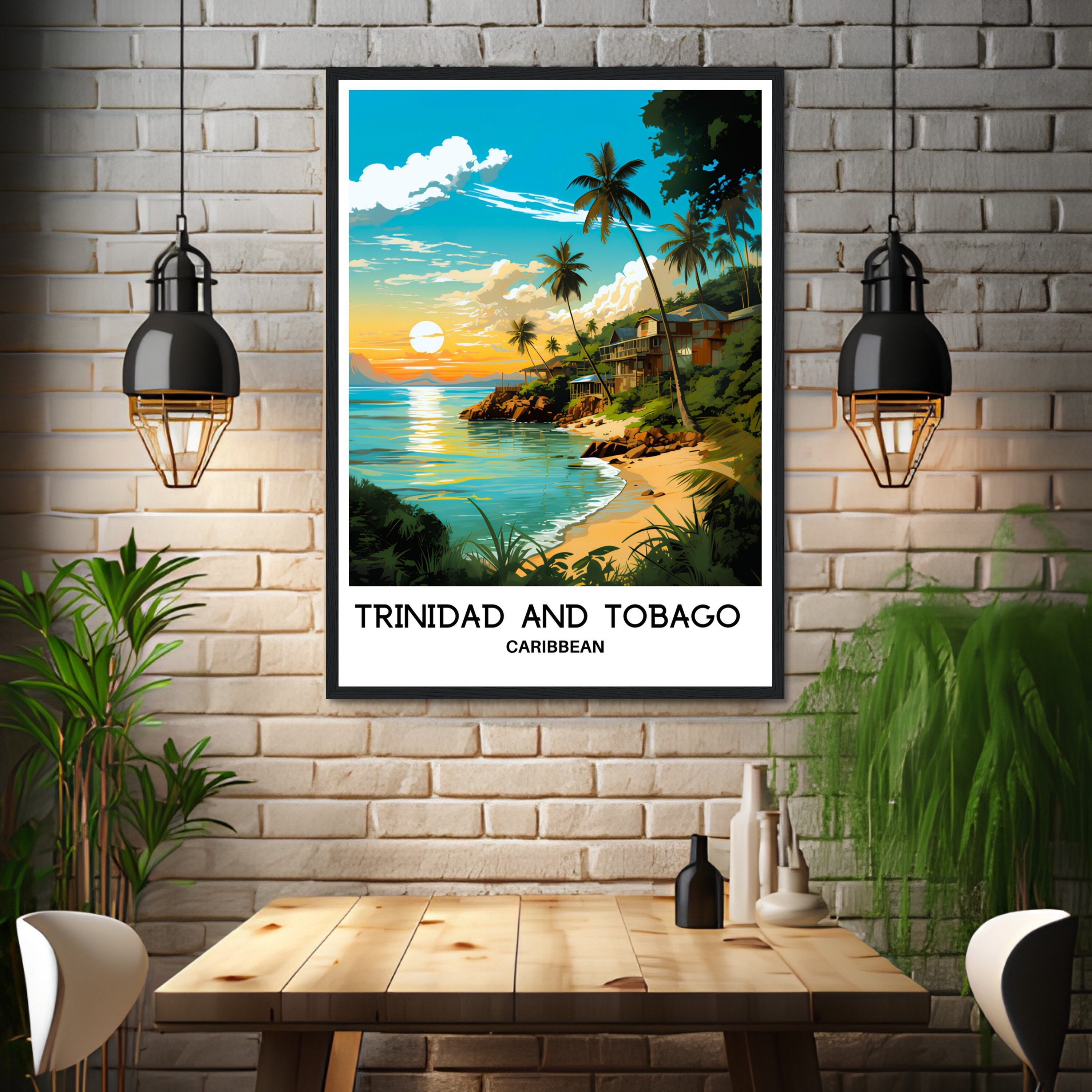 Trinidad and Tobago Travel Print Trinidad and Tobago Poster Caribbean ...