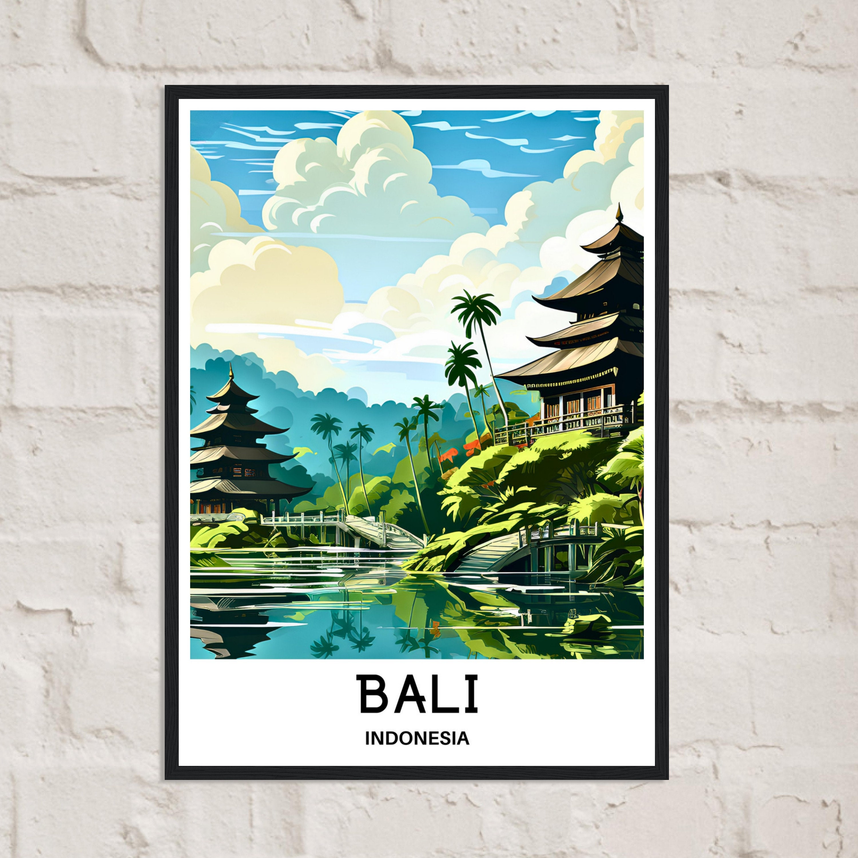 Bali Travel Print Indonesia Poster Indonesian Art Print Bali Lover Gift ...