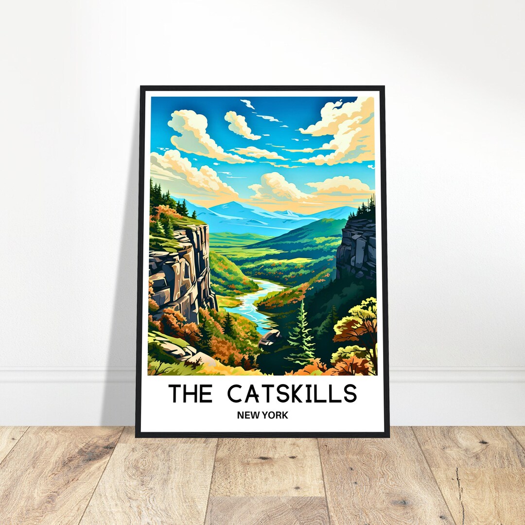 The Catskills Travel Print Catskill Mountains Poster American Art Print ...