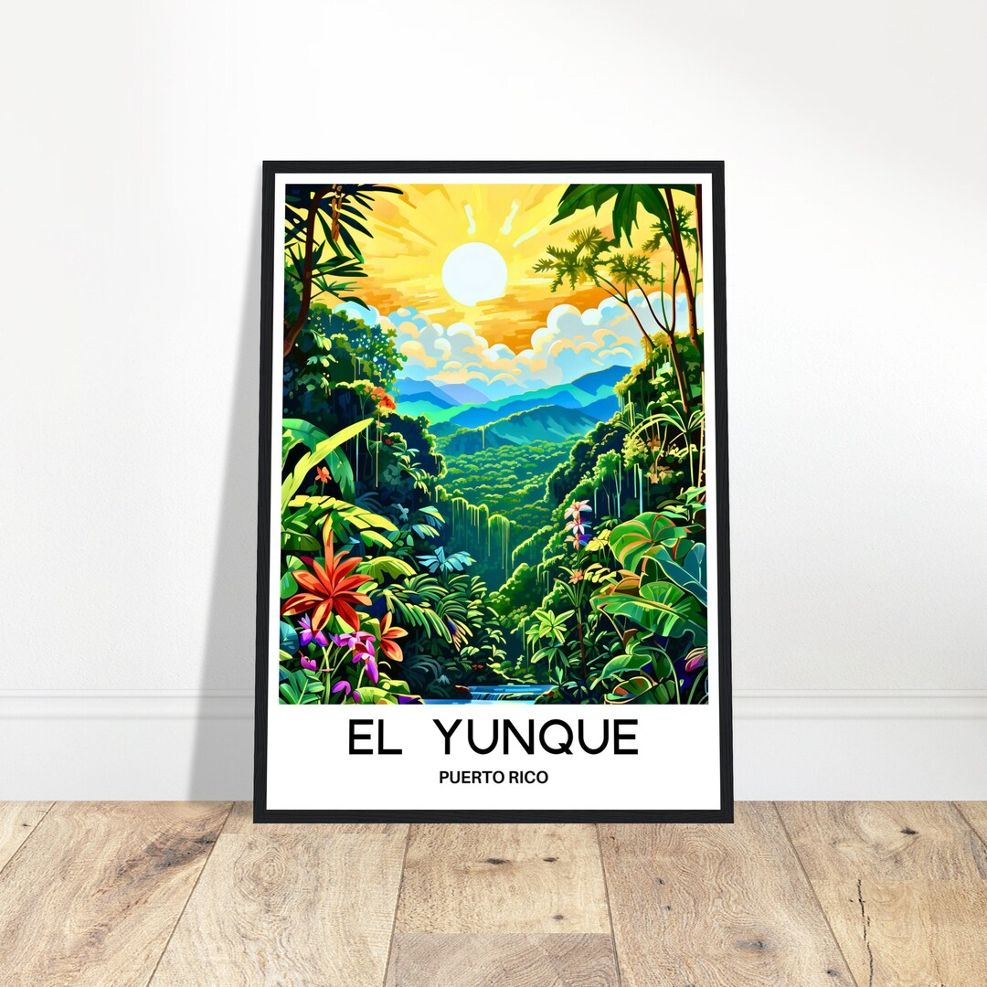 El Yunque Rainforest Travel Print El Yunque Poster Caribbean Art Print ...