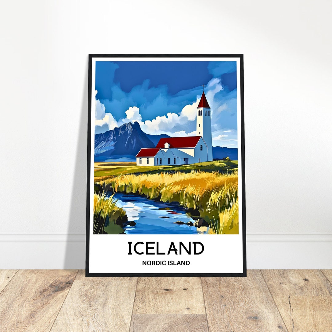 Iceland Travel Print Iceland Poster Icelandic Art Print Iceland Lover ...