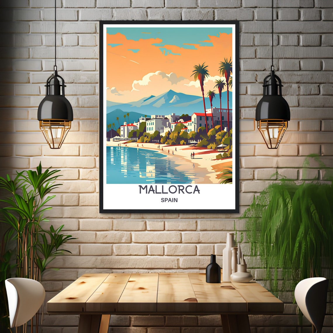 Spain Travel Poster, Mallorca Travel Print, Spain Travel Art, Majorca ...