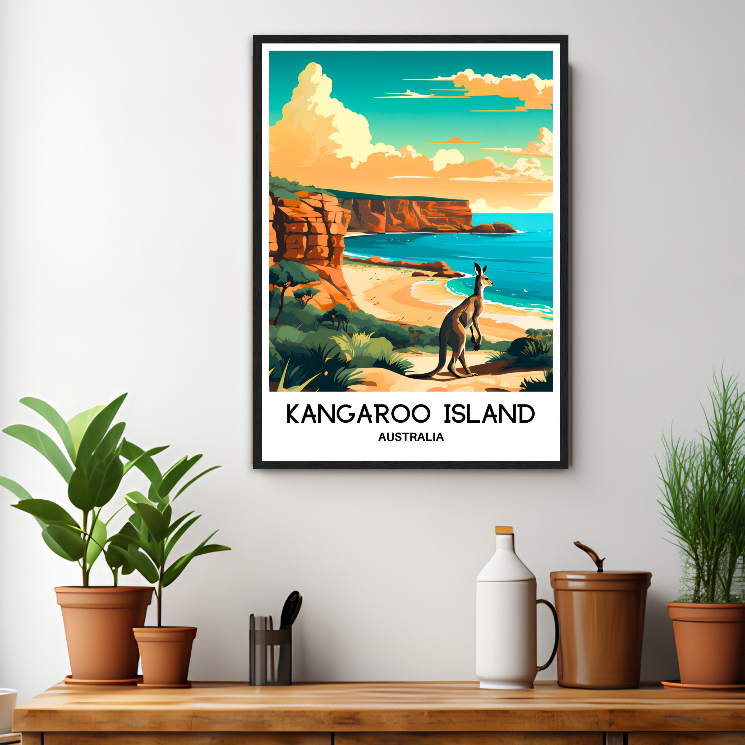 Kangaroo Island Travel Print Kangaroo Island Poster Australian Art ...