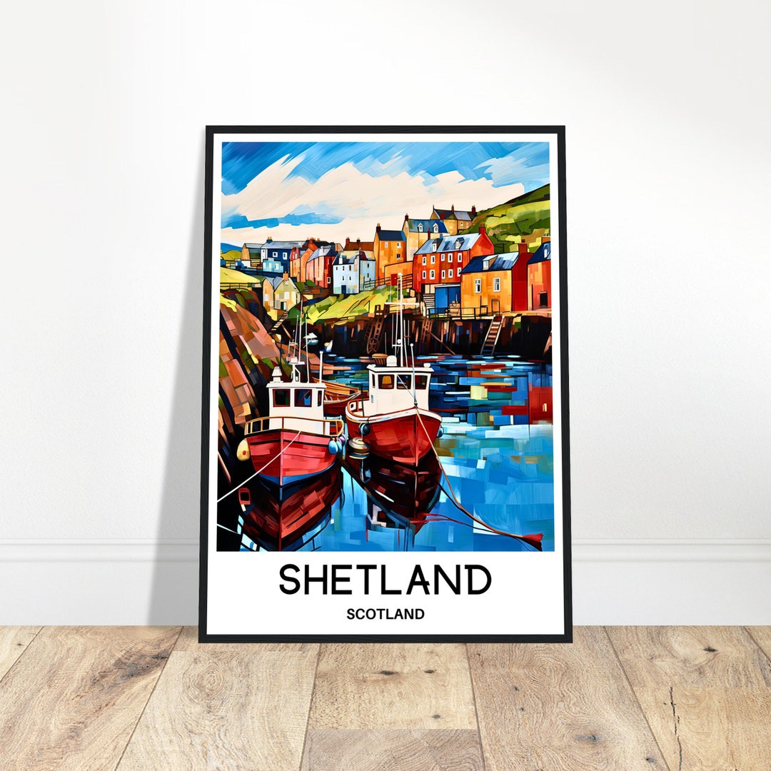 Shetland Travel Print Shetland Poster Scottish Art Print Scotland Lover ...