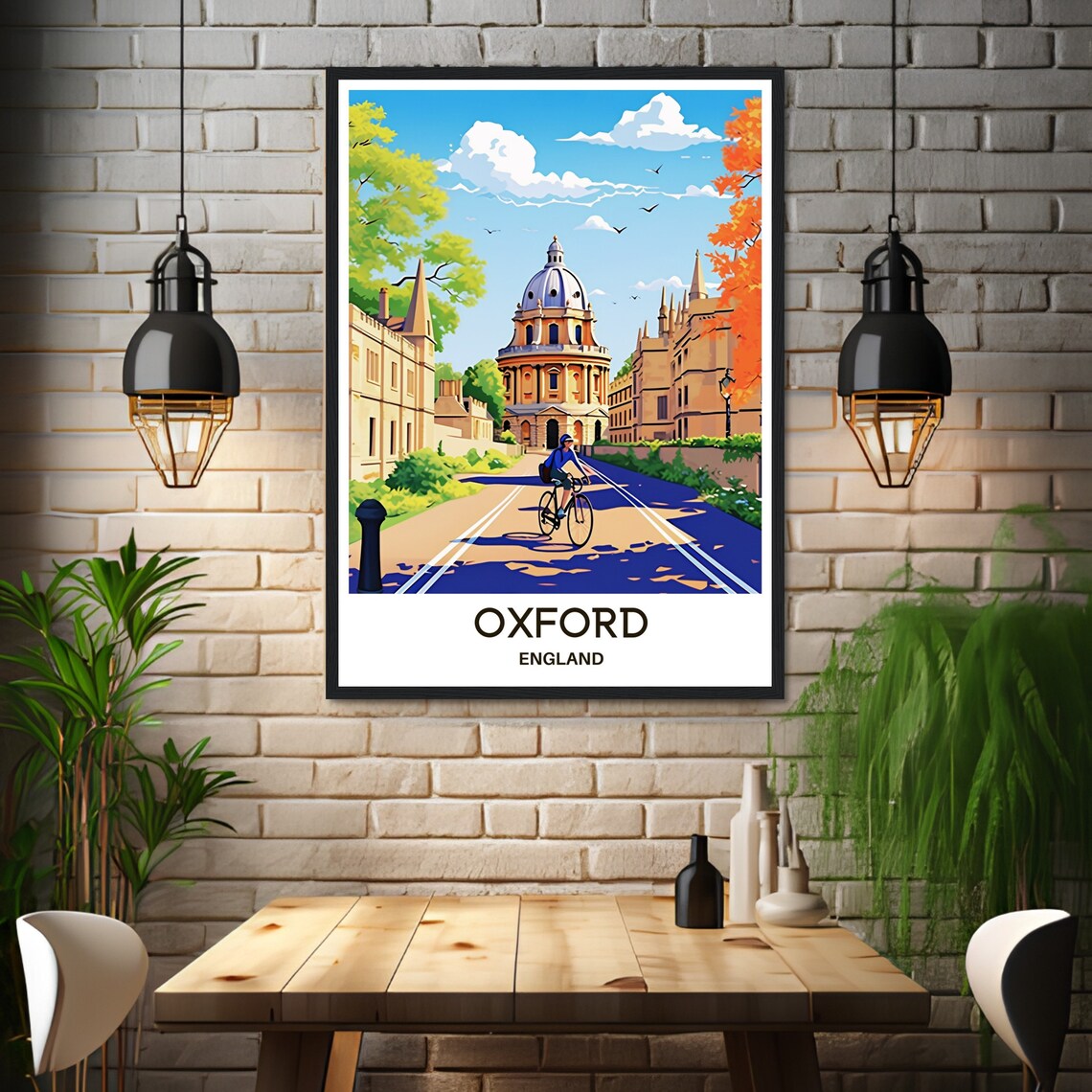Oxford Travel Print Oxford Poster English Art Print England Lover Gift ...