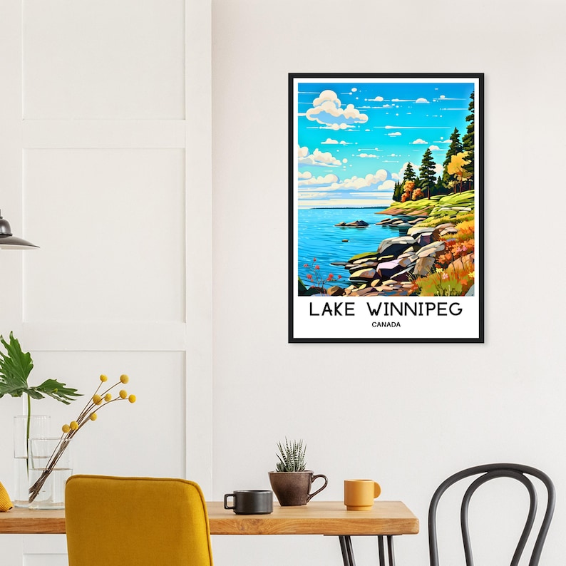Lake Winnipeg Travel Print Lake Winnipeg Poster Canadian Art Print ...