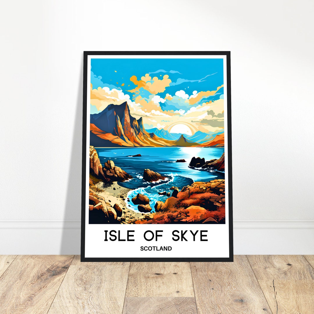 Isle of Skye Travel Poster Isle of Skye Travel Print Isle of Skye Wall Art Isle of Skye Travel ...