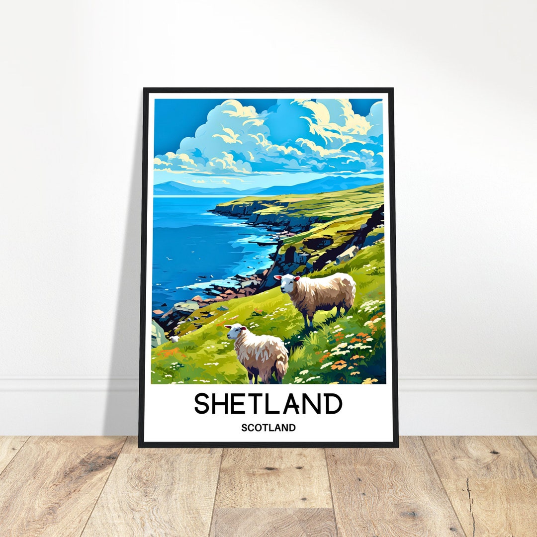 Shetland Travel Print Shetland Poster Scottish Art Print Scotland Lover ...