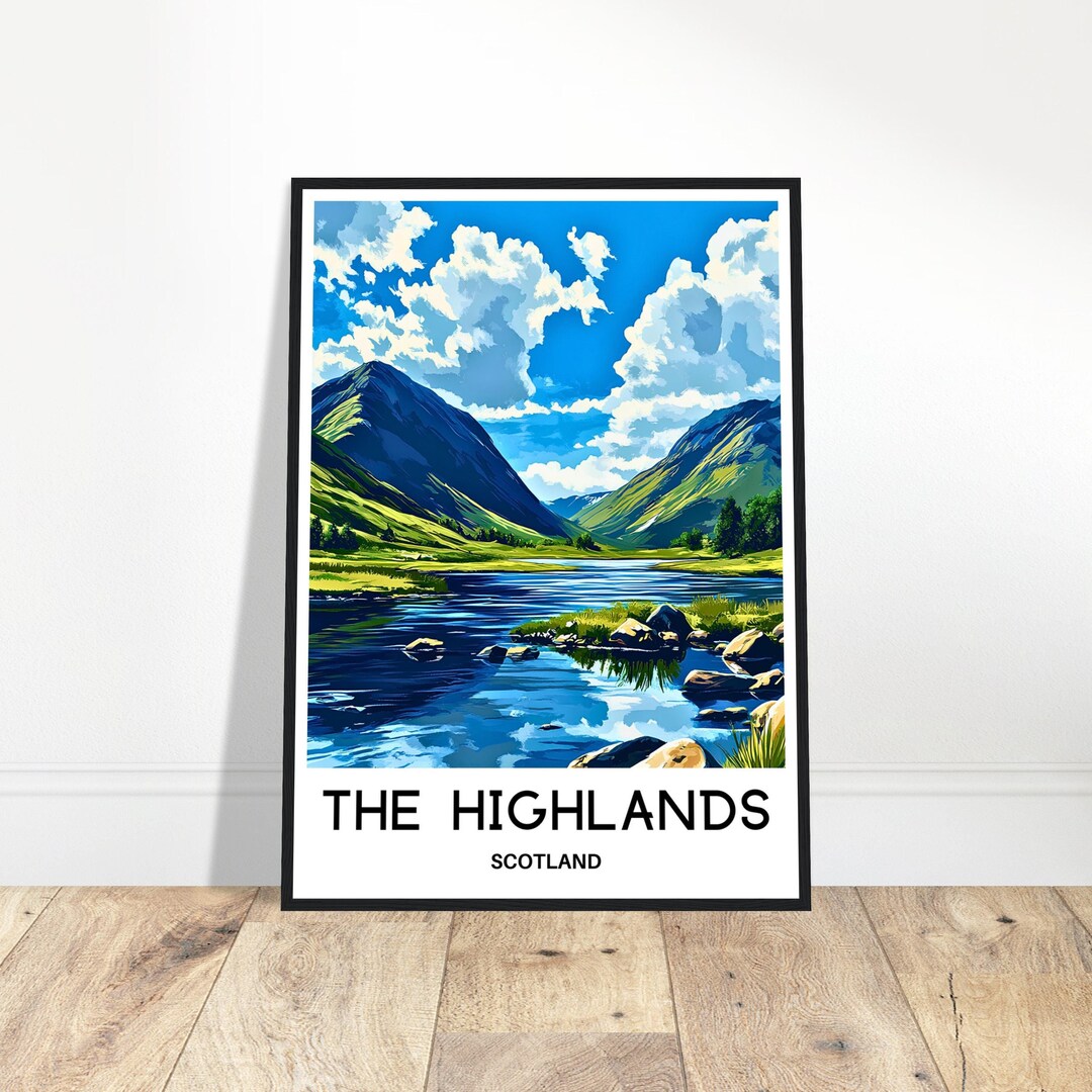 Scottish Highlands Travel Print Highlands Poster Scottish Art Print ...