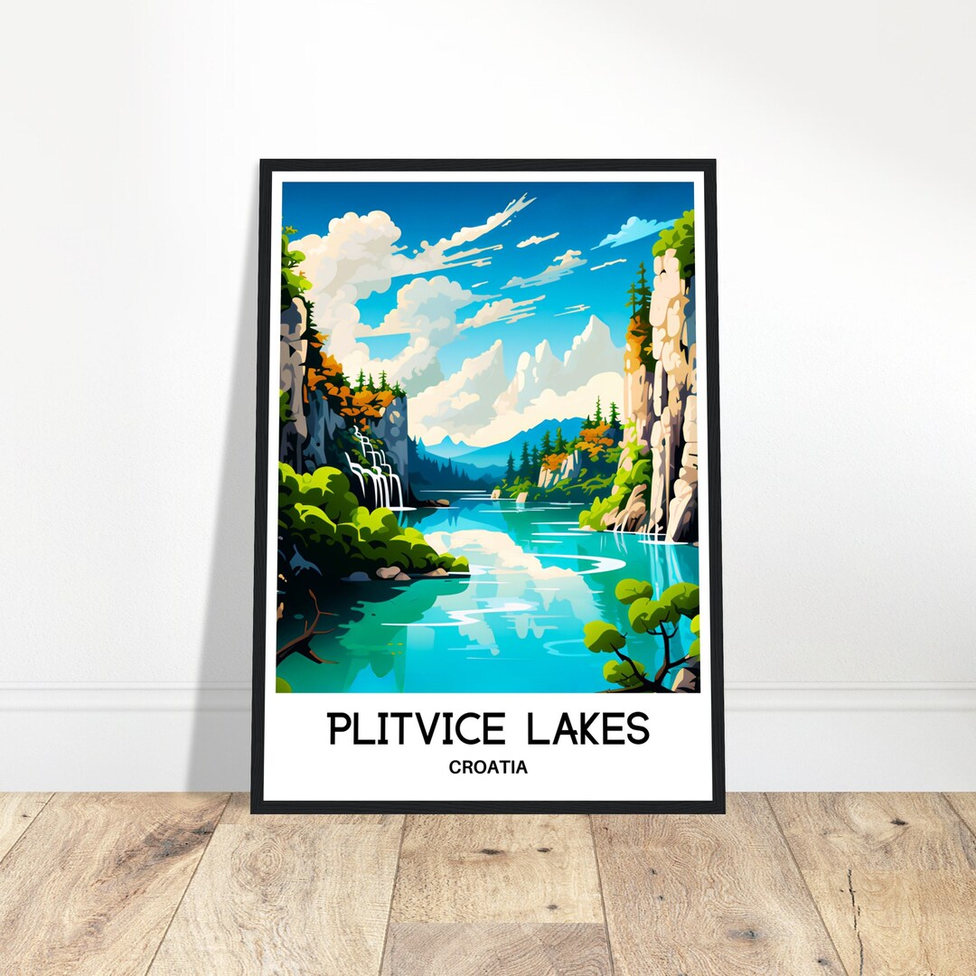 Plitvice Lakes Travel Print Plitvice Lakes National Park Poster ...