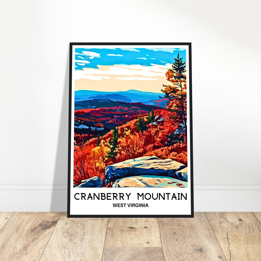 Cranberry Mountain Travel Print Cranberry Mountain Poster American Art ...