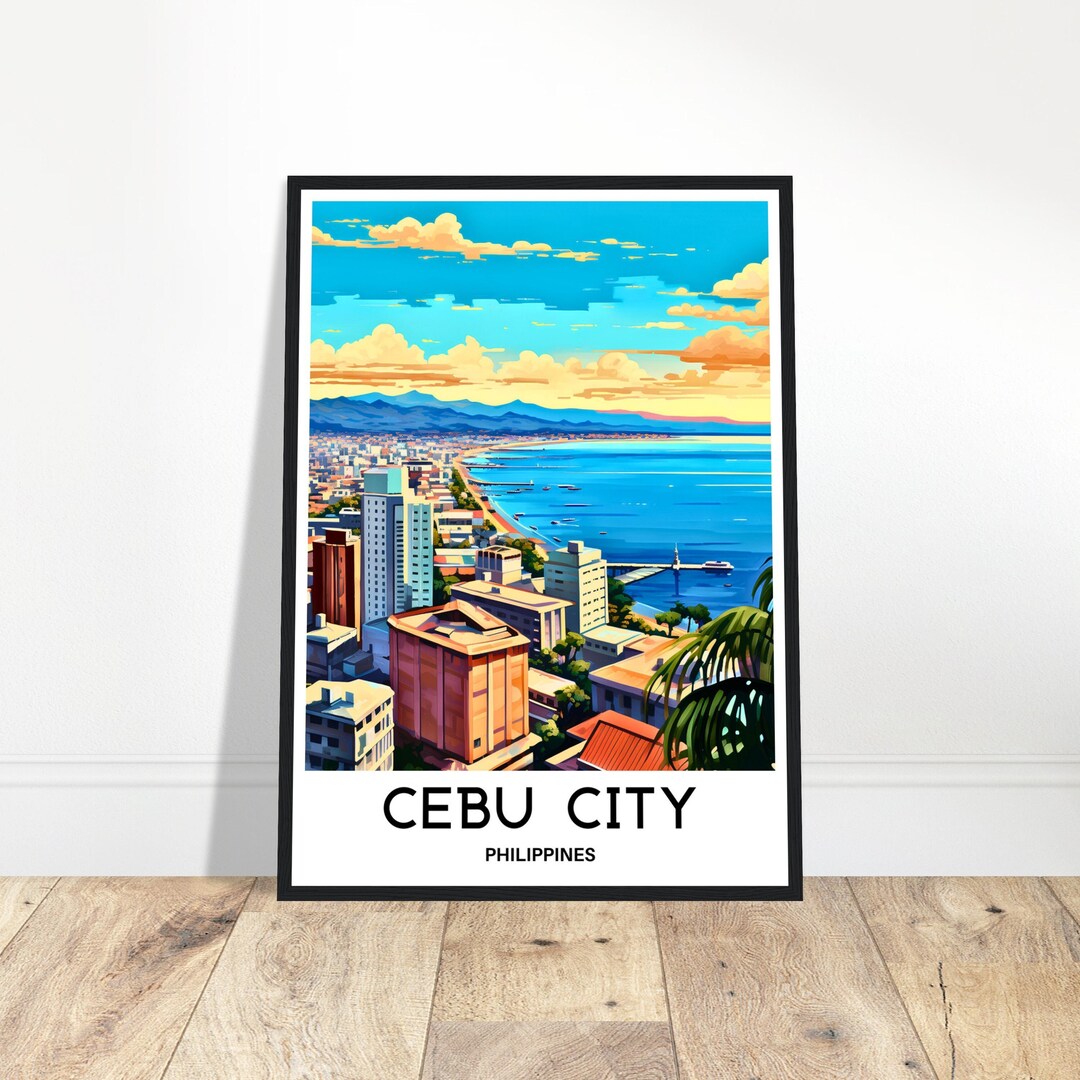 Cebu City Travel Print Cebu City Poster Philippines Art Print ...