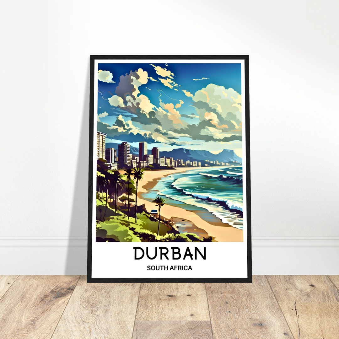 Durban Travel Print Durban Poster South African Art Print South Africa ...