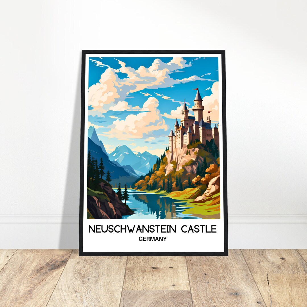 Neuschwanstein Castle Travel Print Neuschwanstein Castle Poster German ...