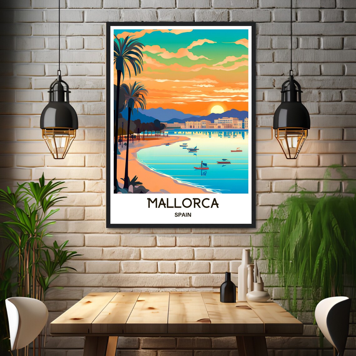 Mallorca Travel Print Majorca Travel Poster Spanish Art Print - Etsy UK