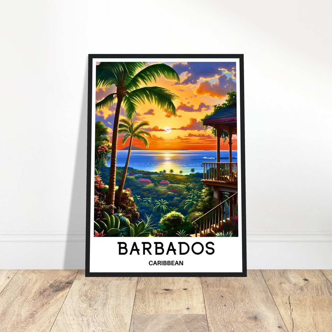 Barbados Travel Poster Barbados Travel Print Barbados Island Print ...