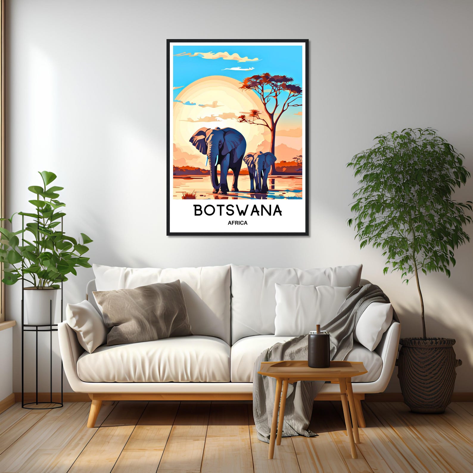 Botswana Travel Print Botswana Poster African Art Print Africa Lover ...