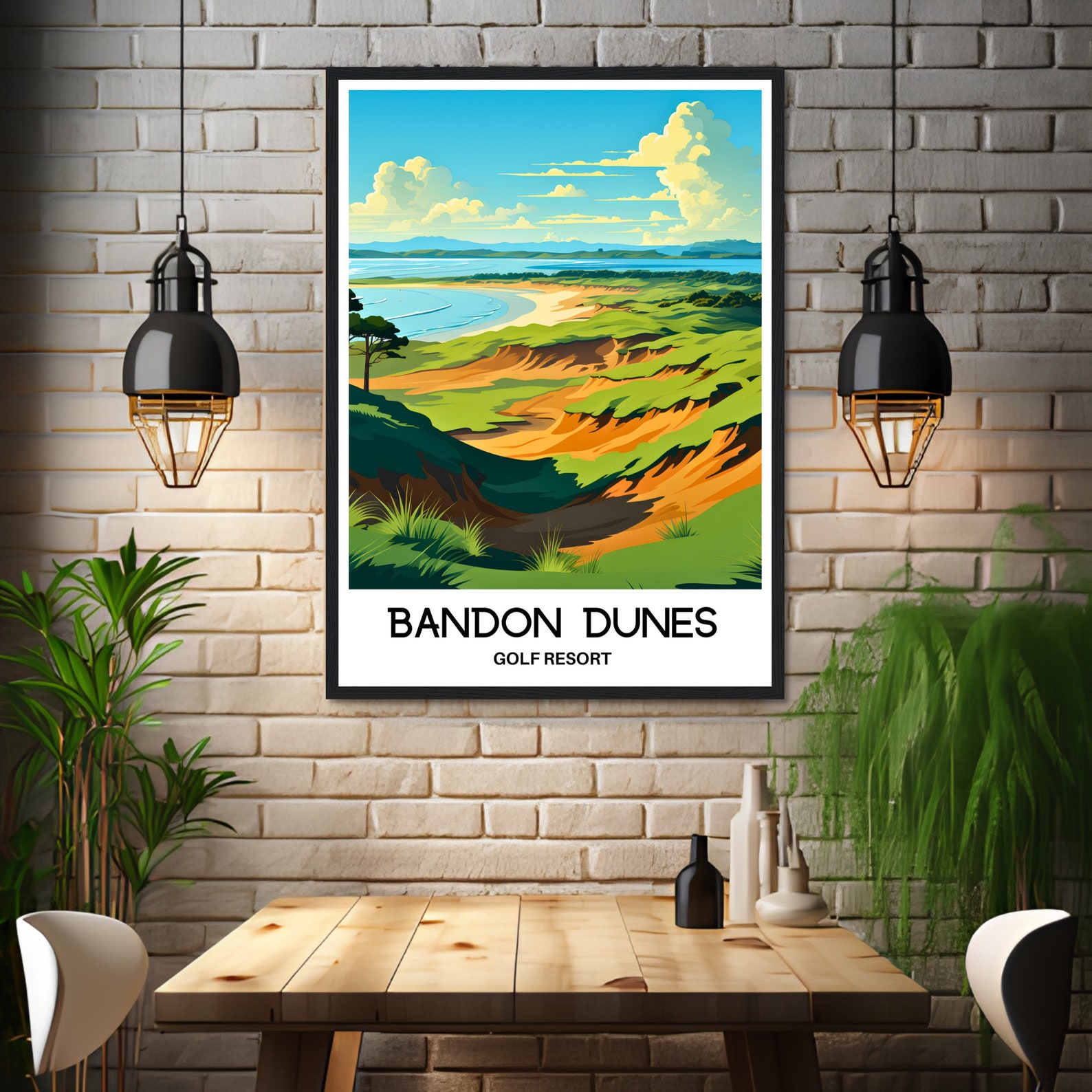Bandon Dunes Golf Resort Travel Print Bandon Dunes Poster American Art ...