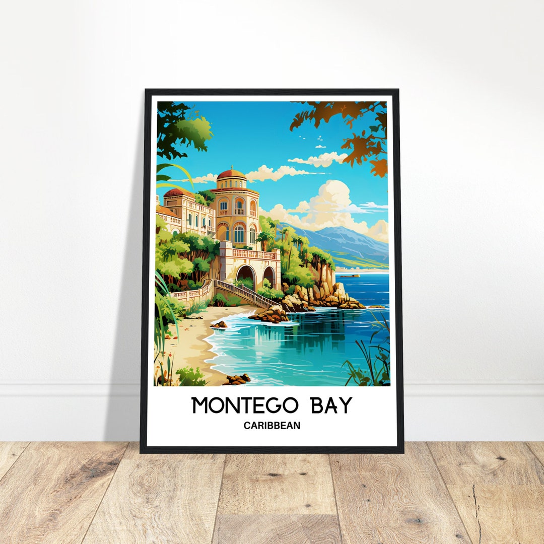 Montego Bay Travel Print Montego Bay Poster Jamaican Art Print ...