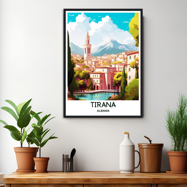 Tirana Travel Print Tirana Poster Albanian Art Print Albania Lover Gift ...
