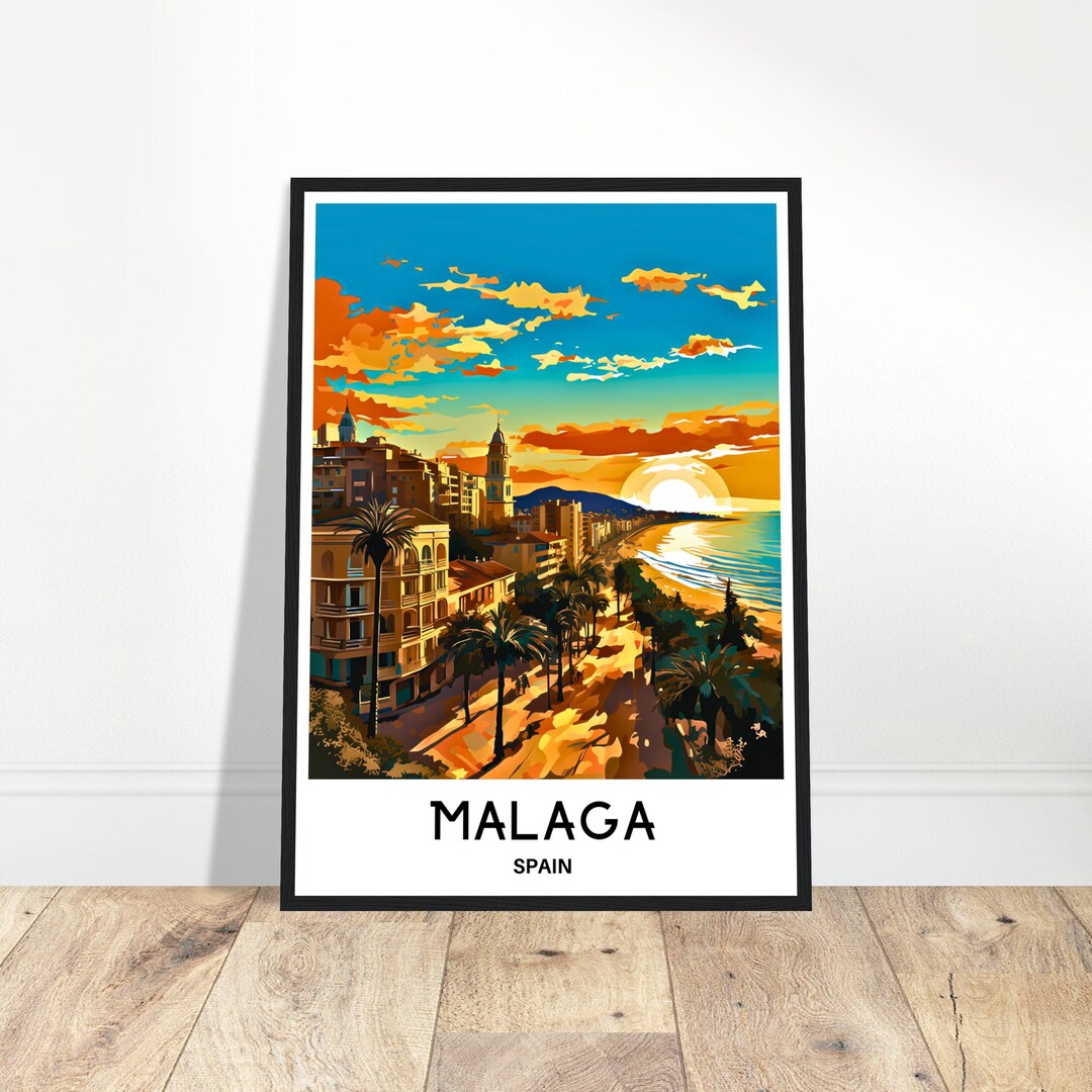 Malaga Travel Poster Malaga Travel Print Malaga Spain Travel Malaga ...