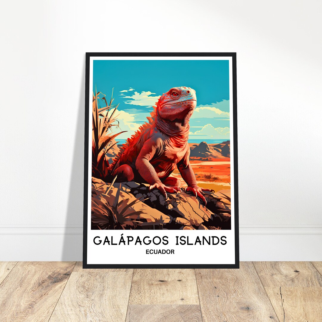 Galapagos Islands Travel Print Galapagos Islands Poster Ecuadorian Art ...