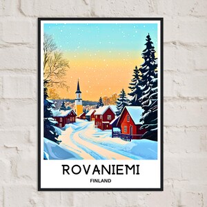 Rovaniemi Travel Print Rovaniemi Poster Finnish Art Print Finland Lover ...